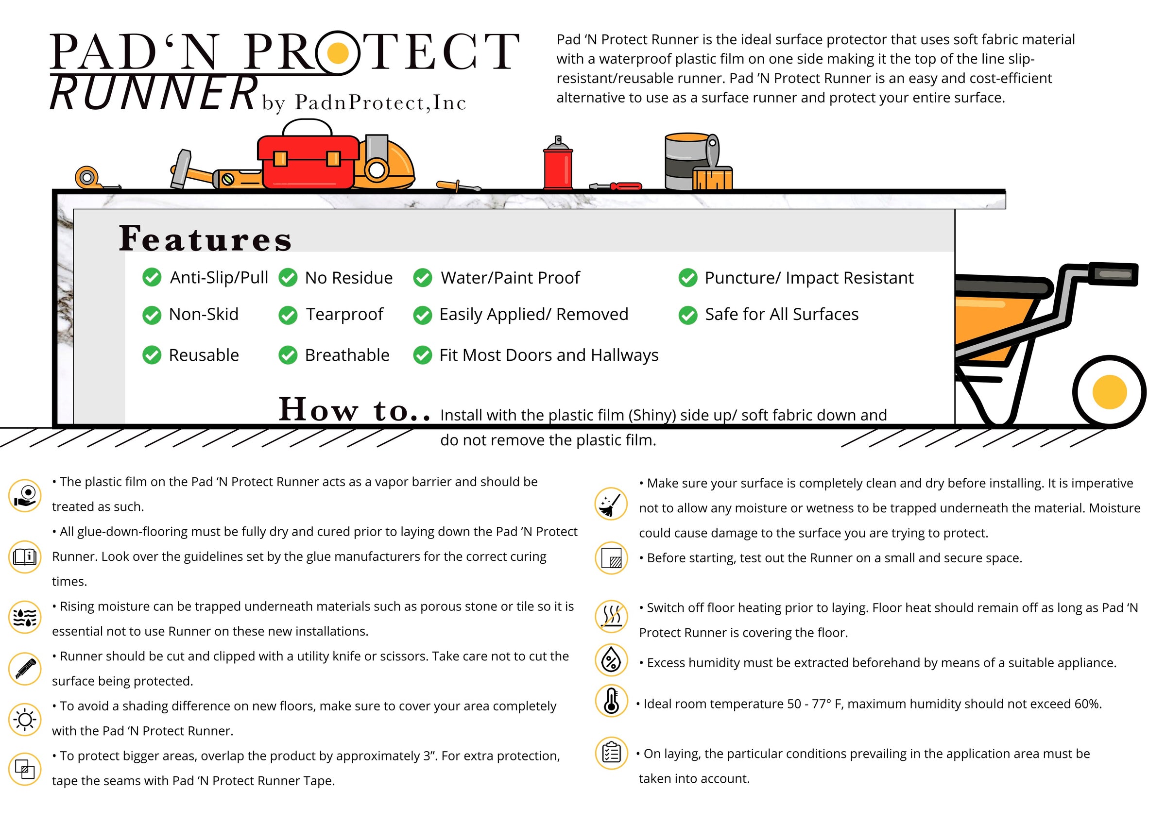 Pad 'N Protect - Surface and Floor Protection — Pad-N-Protect